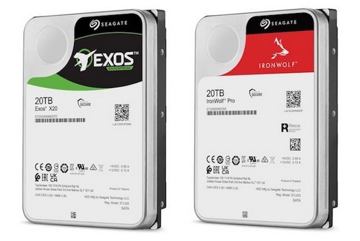 Seagate, WD 제품보다 저렴한 20TB Exos X20 및 IronWolf Pro 하드 드라이브 공개